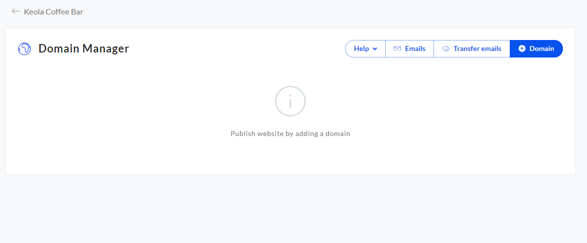 Managing domains in the domain manager – Sitejet Help