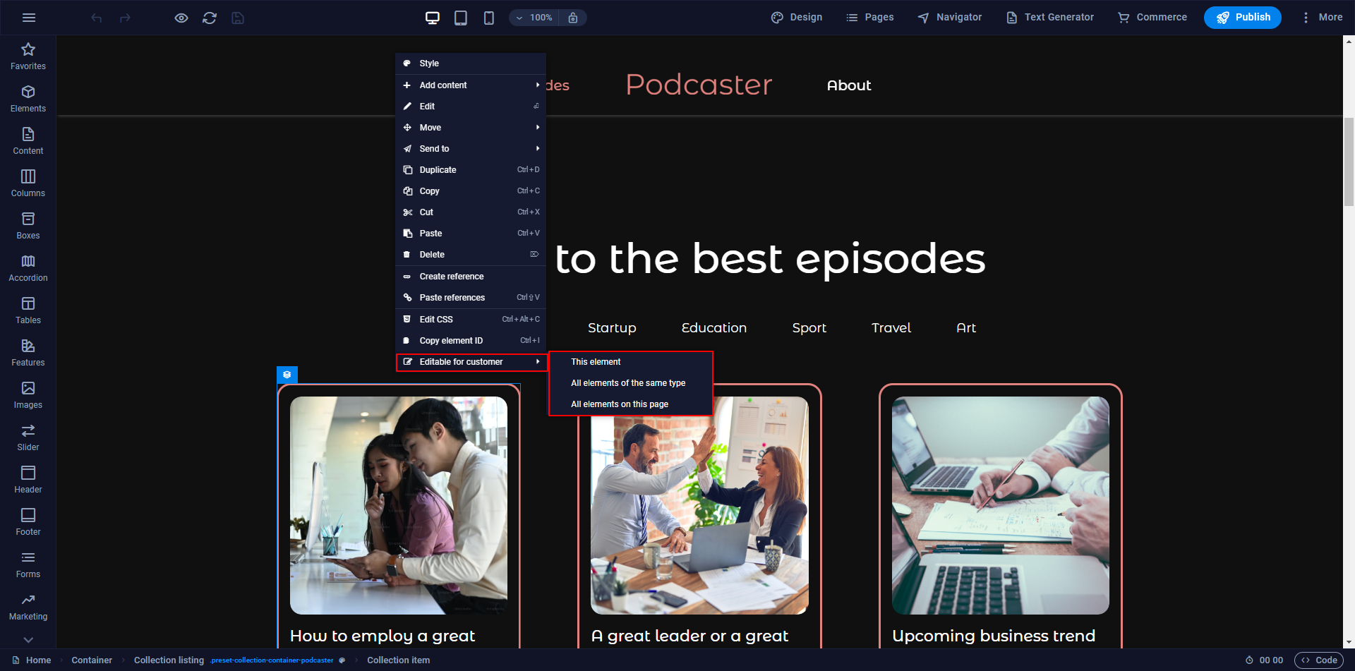 Collections access for customers – Sitejet Help