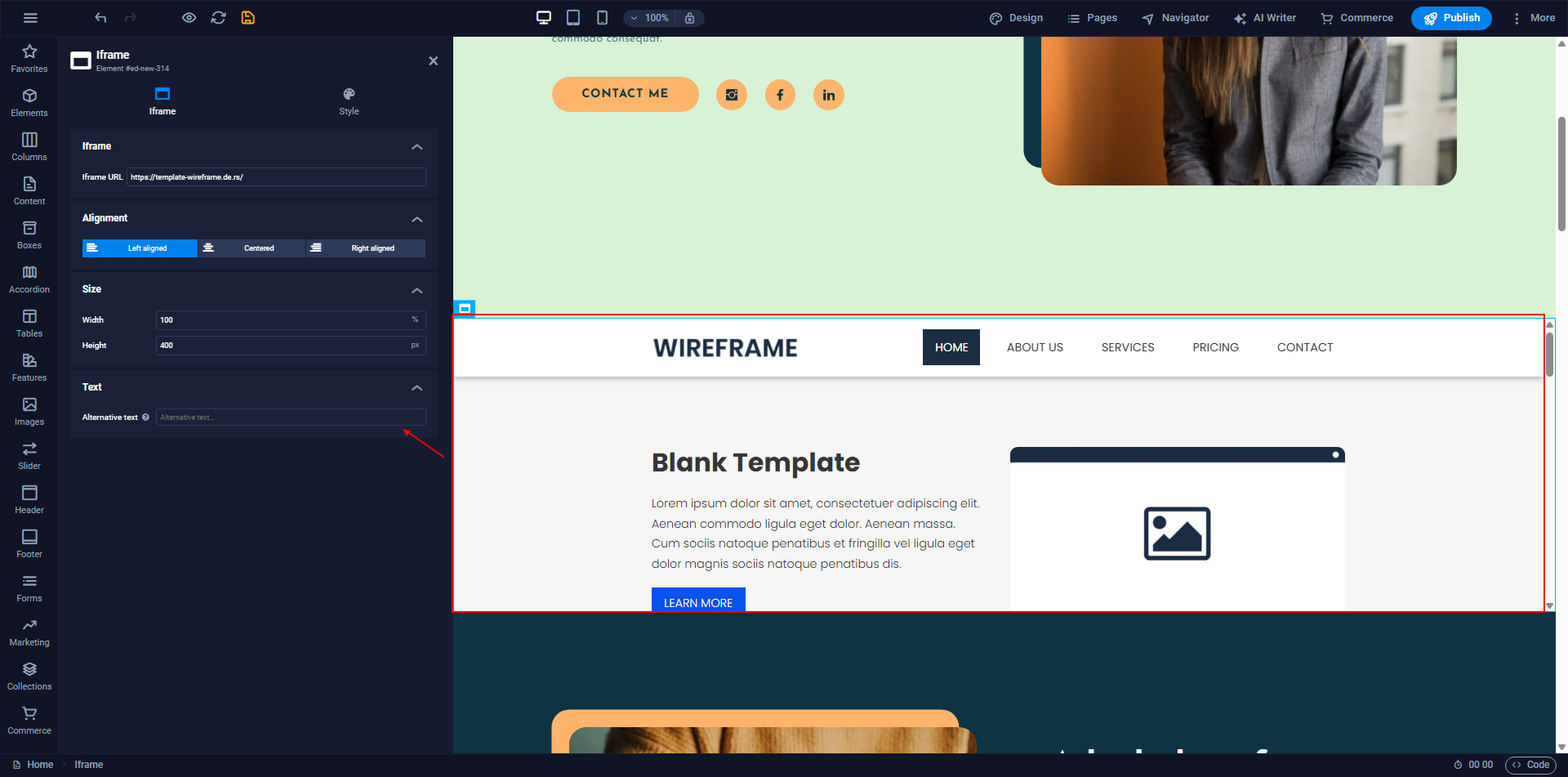 Alternative Texts for Images, Icons, SVGs and iFrames – Sitejet Help